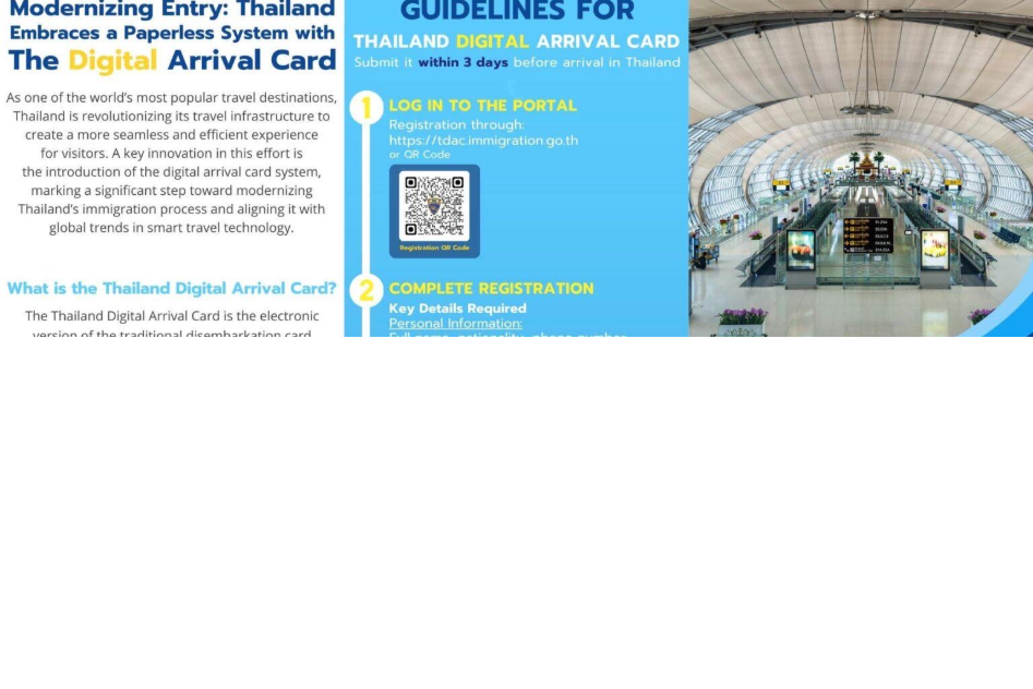 THAILAND DIGITAL ARRIVAL CARD BEFORE ARRIVAL